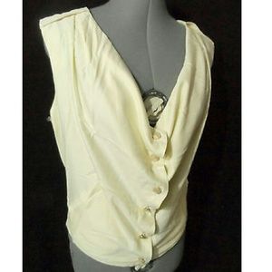 Mustard Seed | Tops | Nwt Mustard Seed Vest Top Sml Ivory Draped Blouse ...